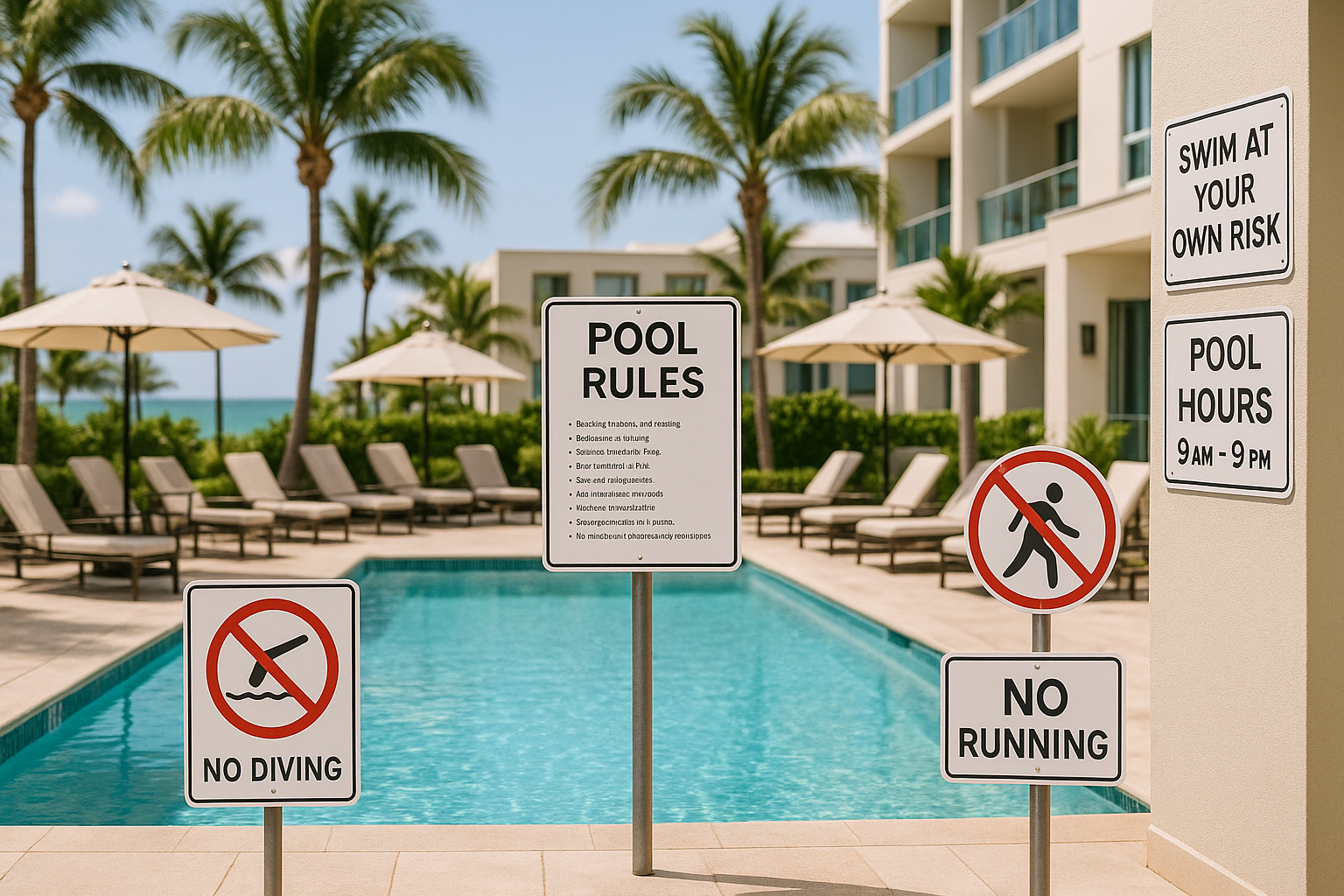 Pool Area Signs – signs by salagraphics