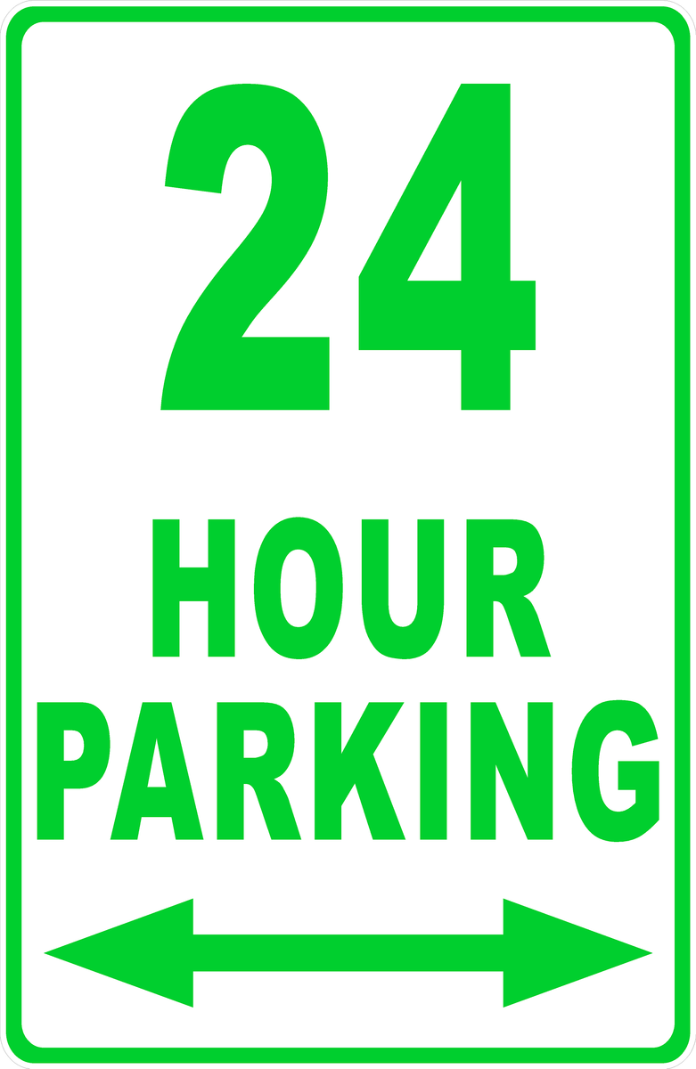 24 Hour Parking Sign – Signs by SalaGraphics