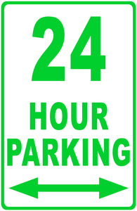24 Hour Parking Sign – Signs by SalaGraphics