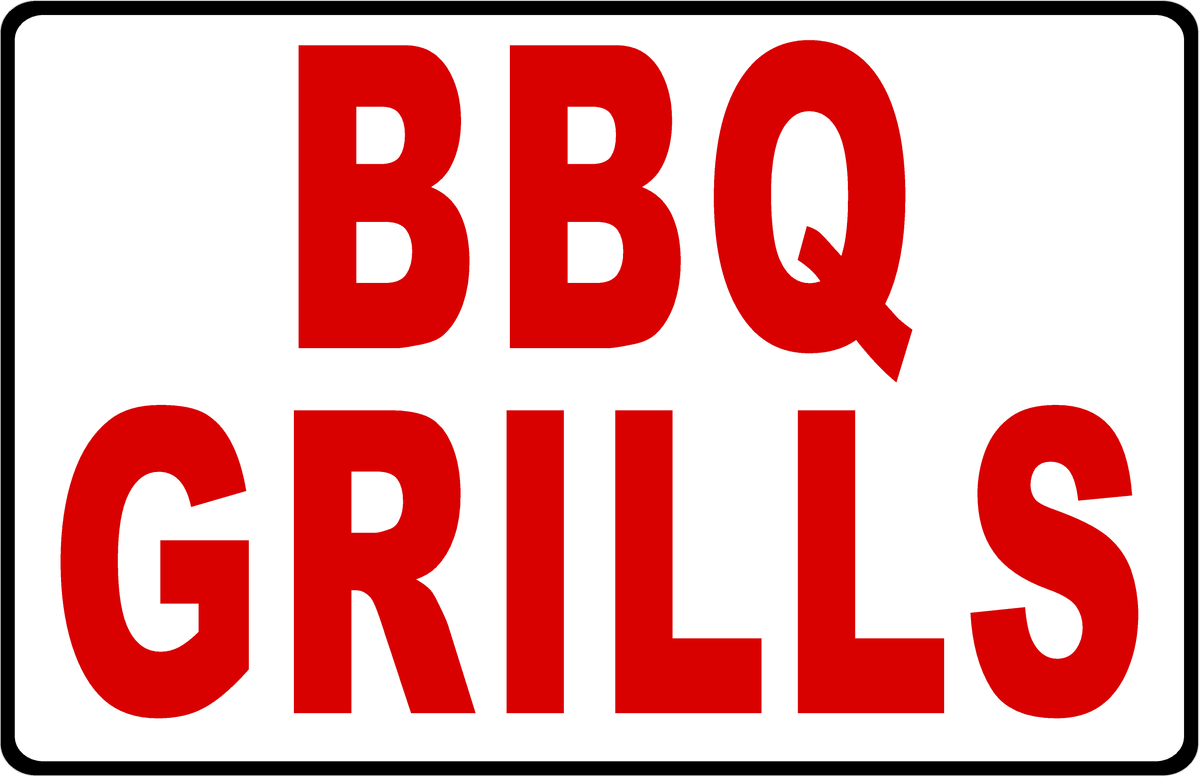 BBQ Grills Sign with Optional Directional Arrow – Signs by SalaGraphics