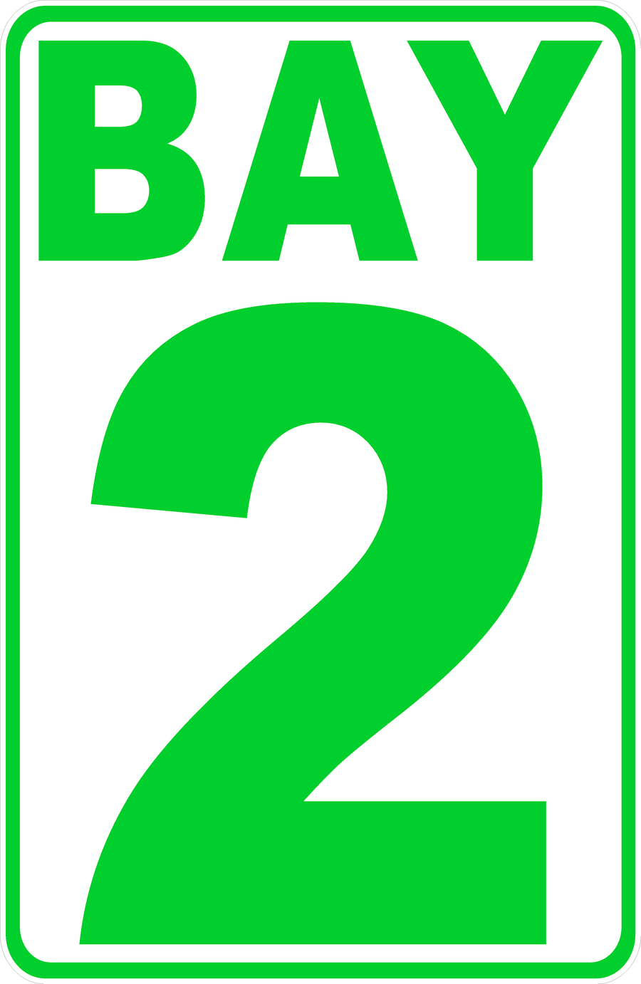 Bay Numbering Sign – signs by salagraphics