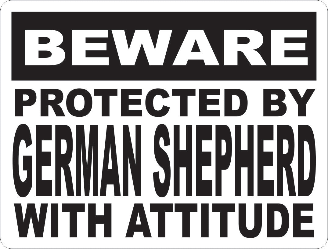 Beware Protected by (Your Dog Breed) With Attitude Sign – Signs by ...