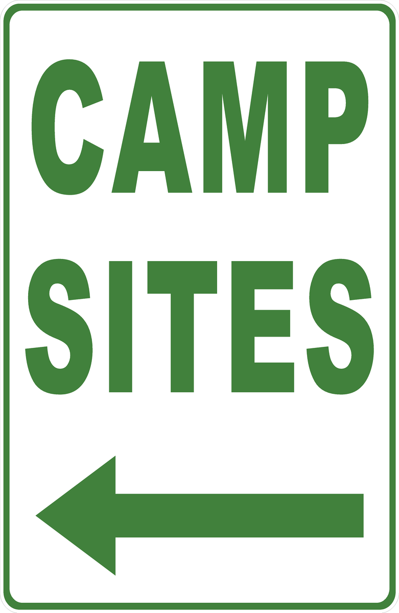 Camp Sites with optional Directional Arrow Sign – Signs by SalaGraphics