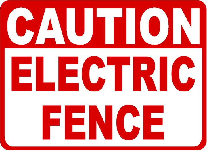 Caution Electric Fence Sign – Signs by SalaGraphics