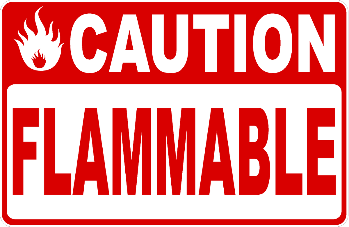 Caution Flammable Sign – Signs by SalaGraphics
