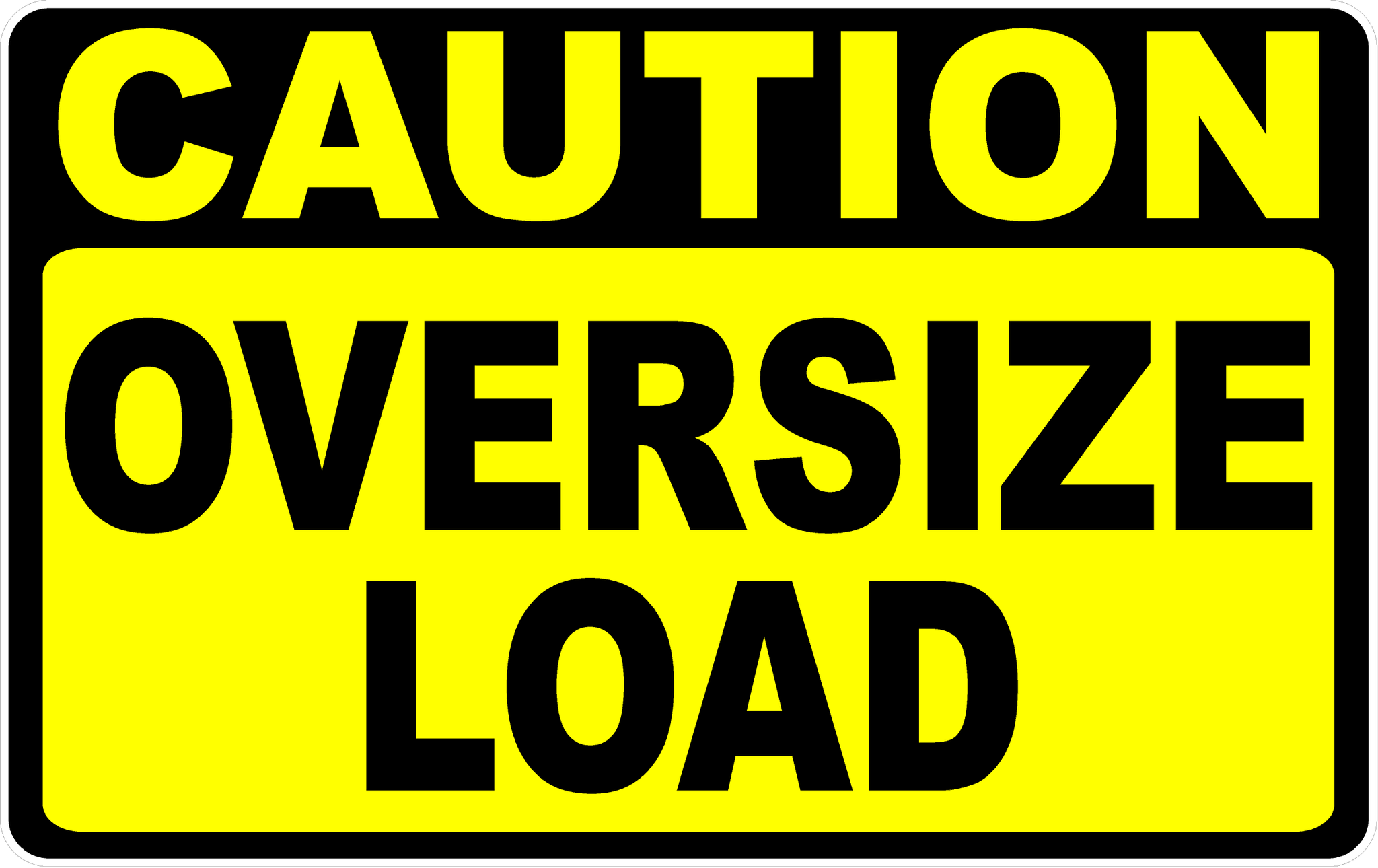 Caution Oversize Load Decal – signs by salagraphics