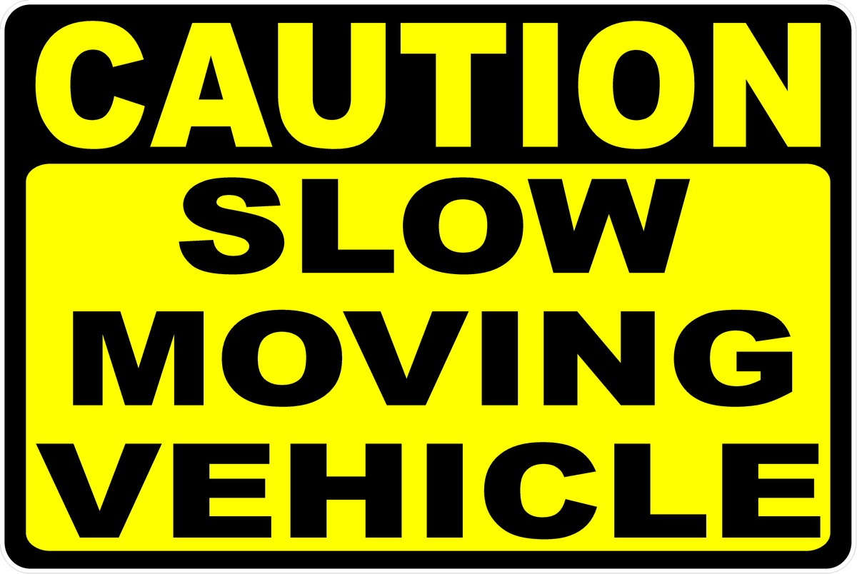 Caution Slow Moving Vehicle Decal Multi-Pack – Signs by SalaGraphics