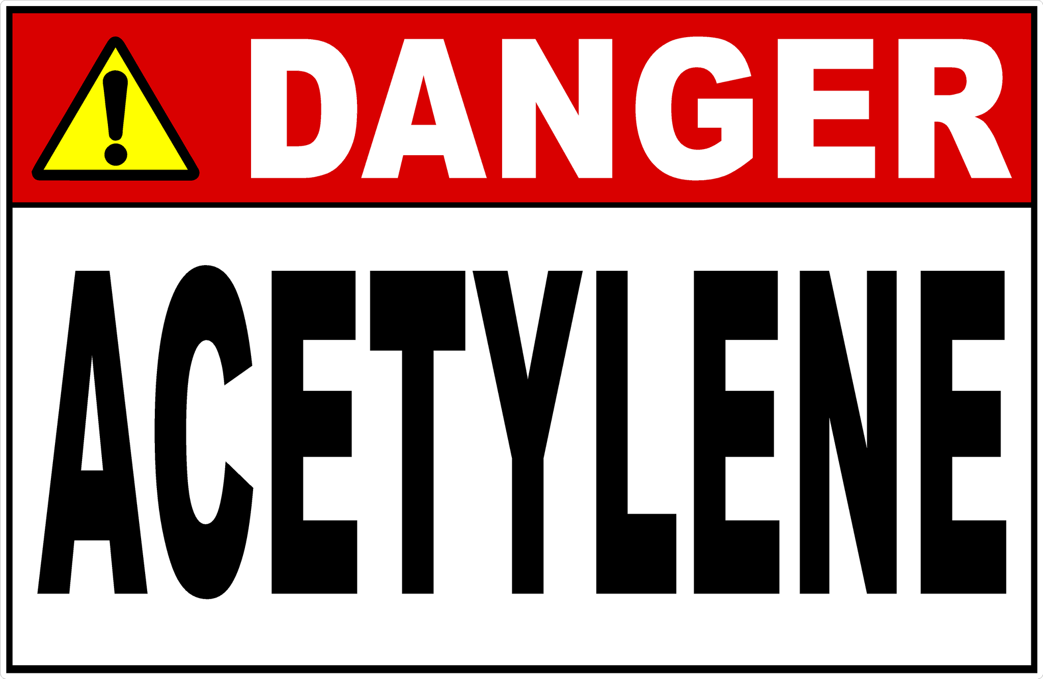 Danger Acetylene Sign – signs by salagraphics