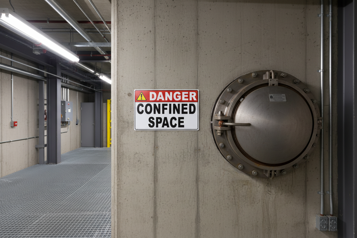 Danger Confined Space Decal – signs by salagraphics