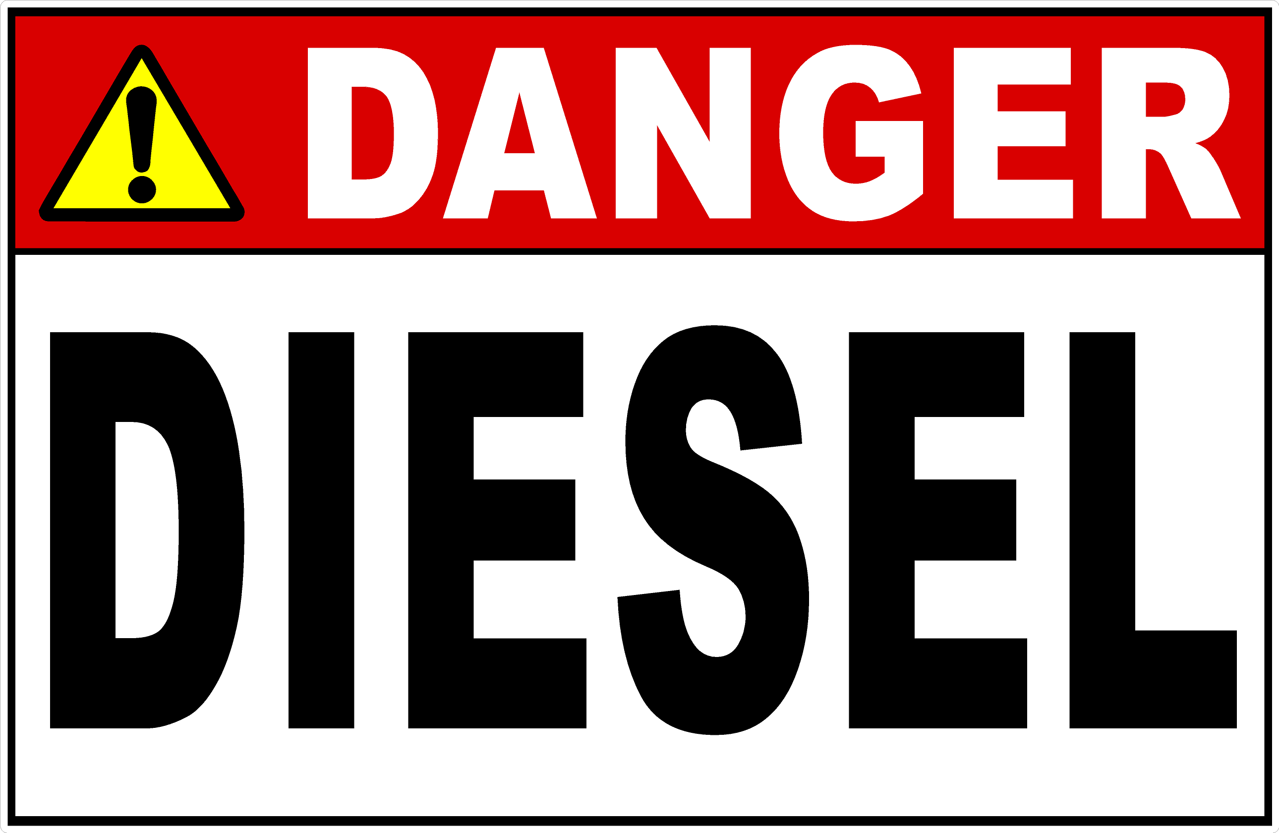 Danger Diesel Sign – Signs by SalaGraphics
