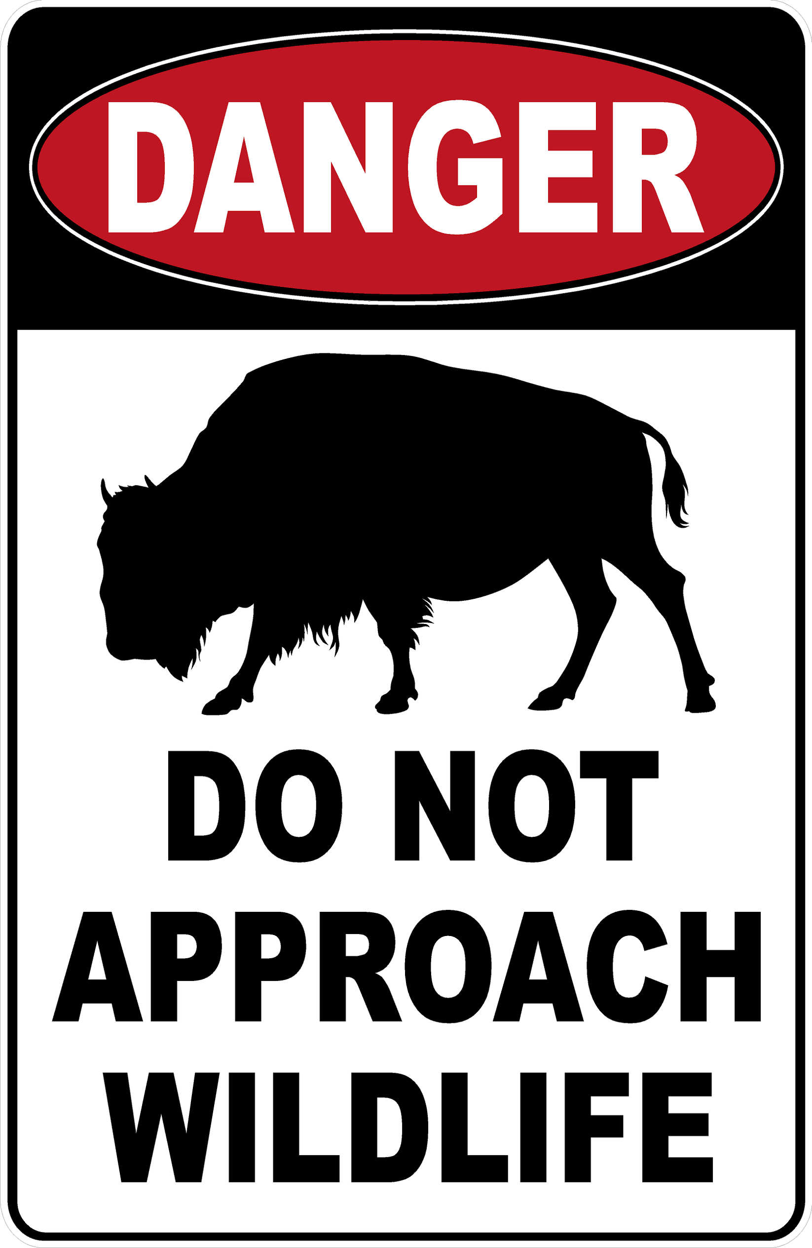 Danger Do Not Approach Wildlife Sign – signs by salagraphics