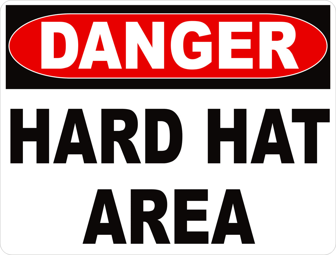 Danger Hard Hat Area Sign – signs by salagraphics