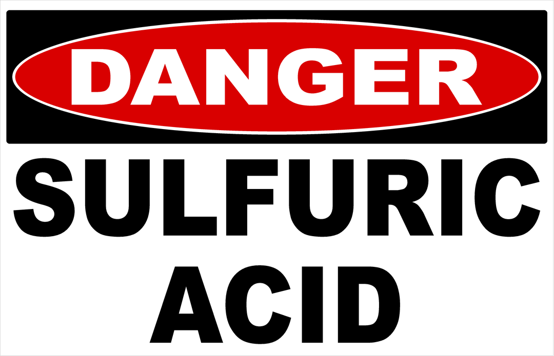 Danger Sulfuric Acid Sign – Signs by SalaGraphics
