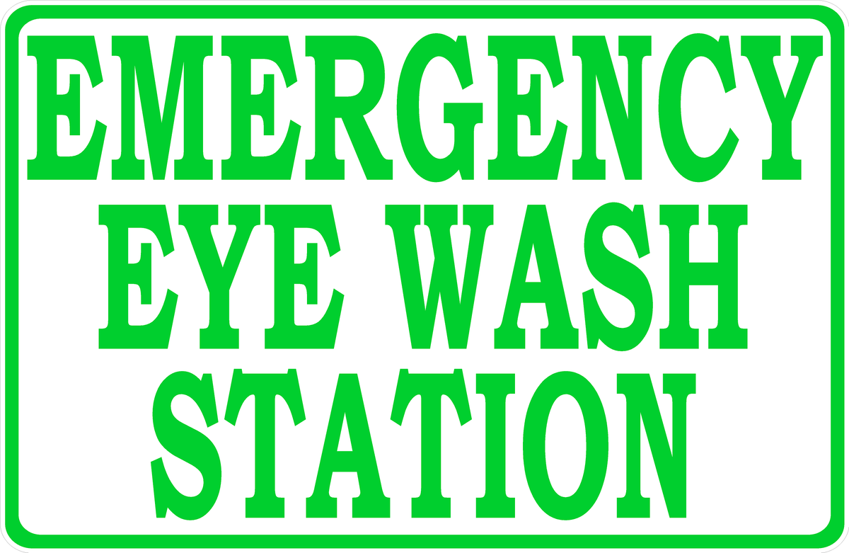 Emergency Eye Wash Station Sign – Signs by SalaGraphics