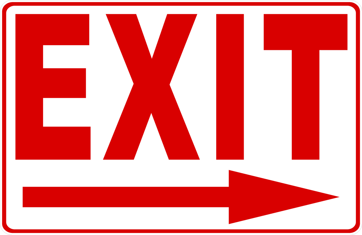 Exit Sign with Optional Directional Arrows – Signs by SalaGraphics