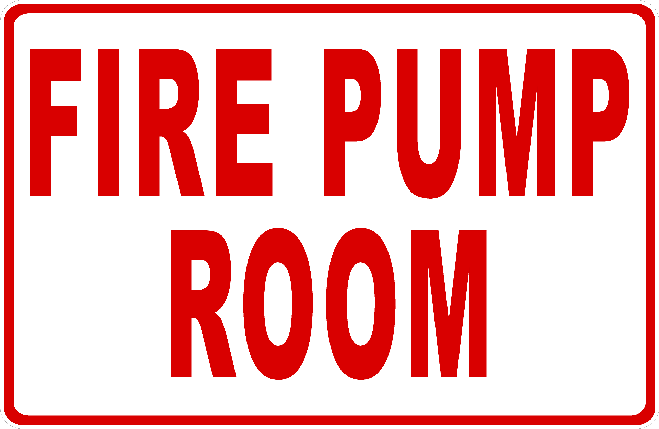 Fire Pump Room Sign – signs by salagraphics