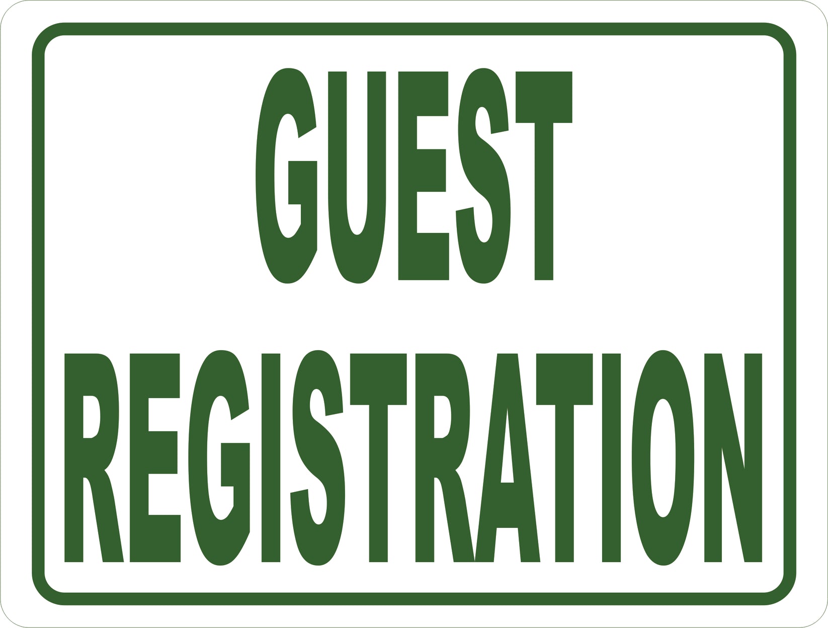 Guest Registration Sign – signs by salagraphics