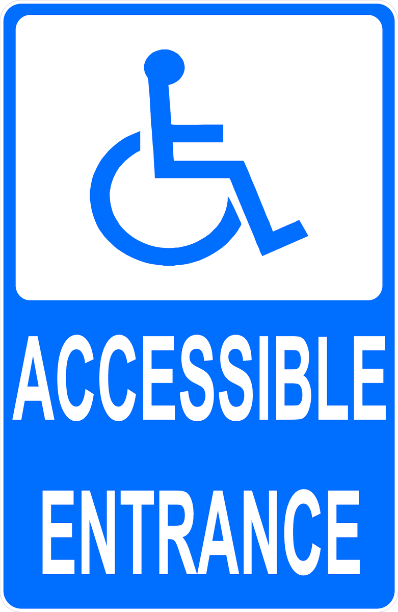 Handicap Accessible Entrance Sign with Optional Directional Arrow ...