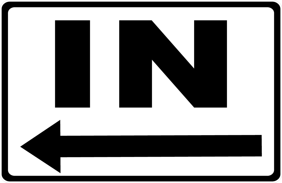 In Sign With Optional Directional Arrow – Signs by SalaGraphics