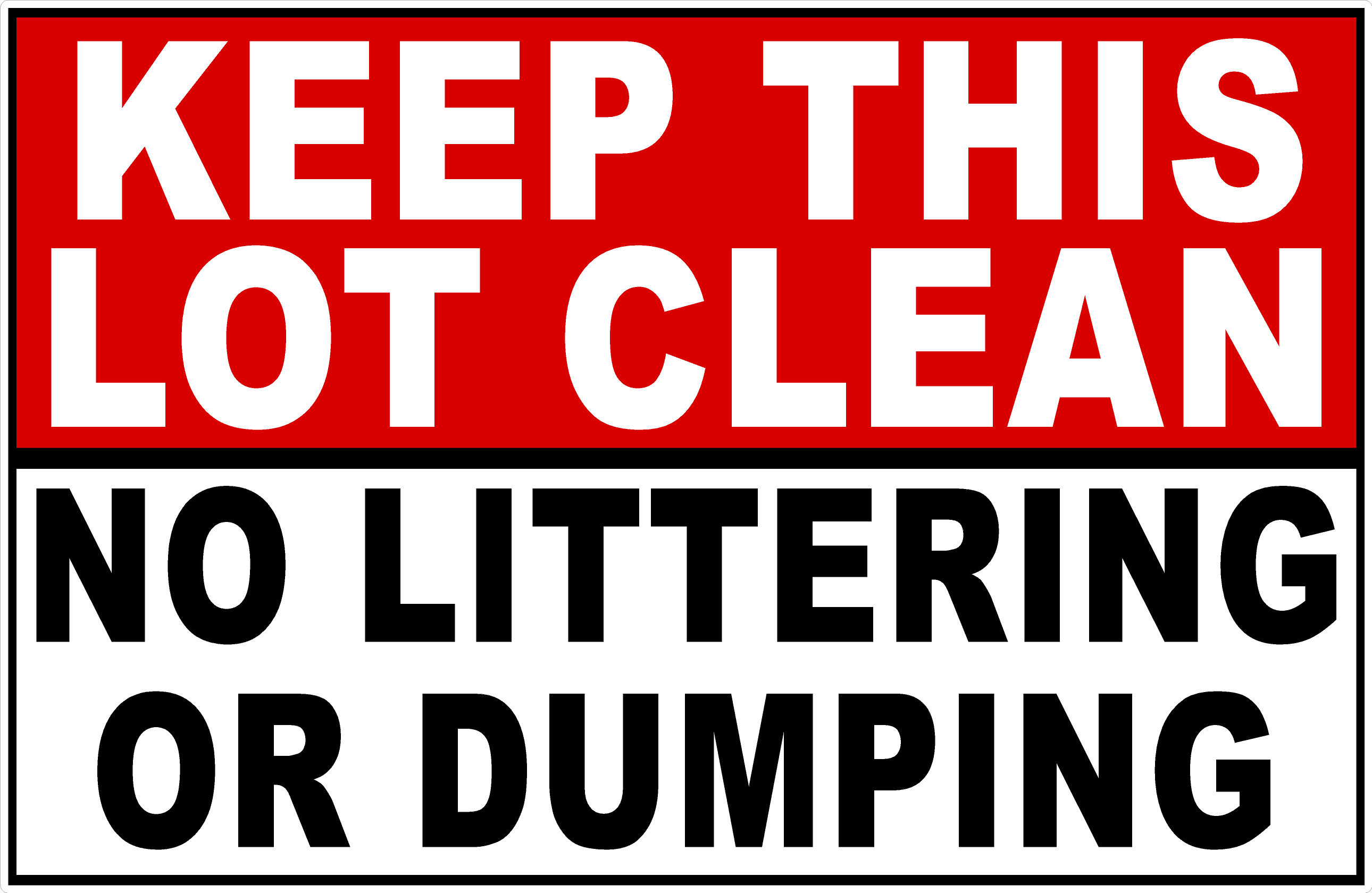 No Littering Sign