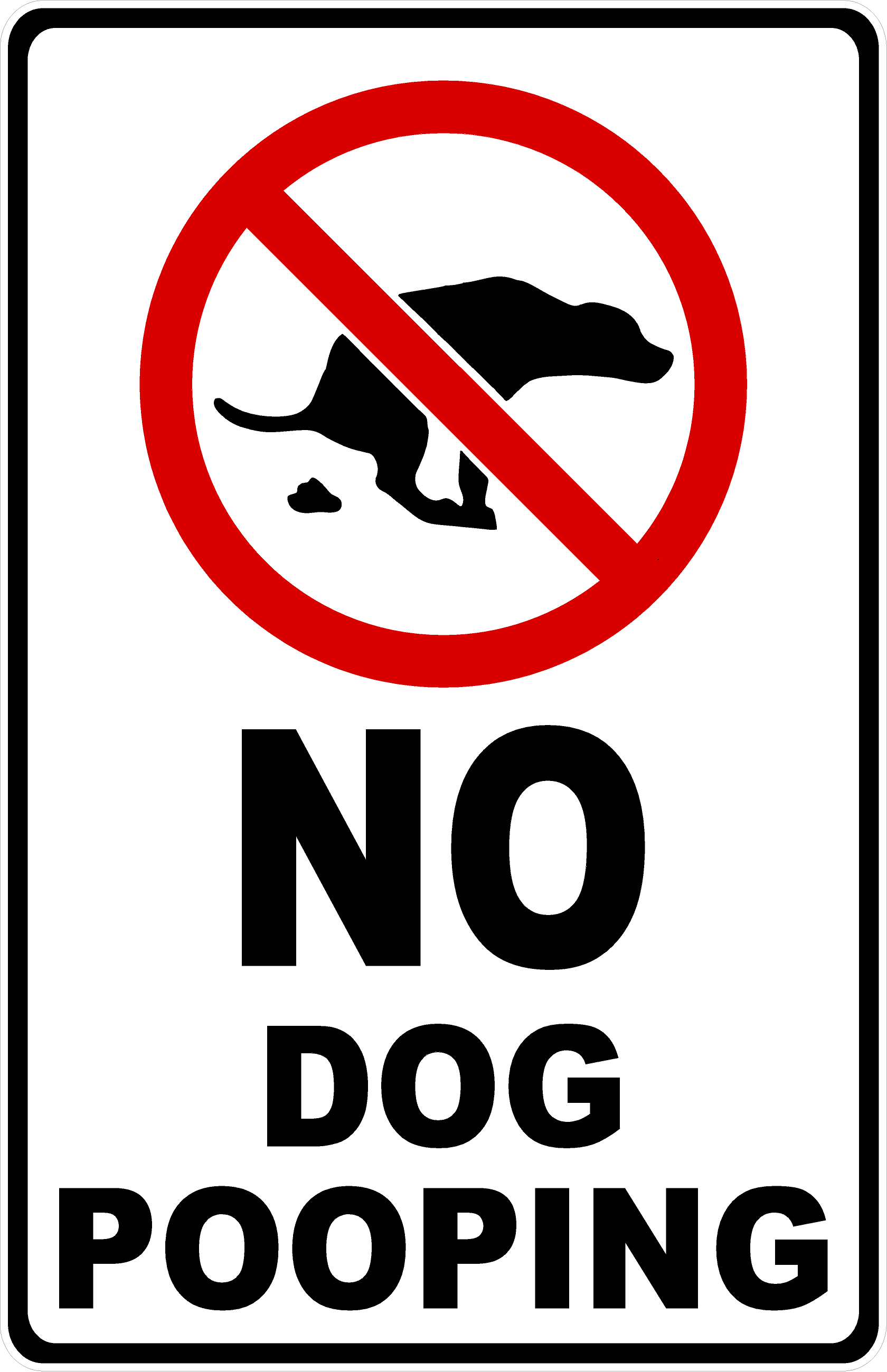 No Dog Pooping Sign – Signs by SalaGraphics