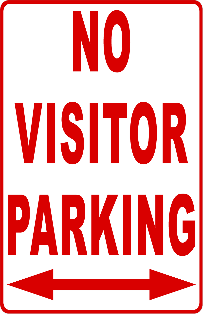 No Visitor Parking Sign – signs by salagraphics