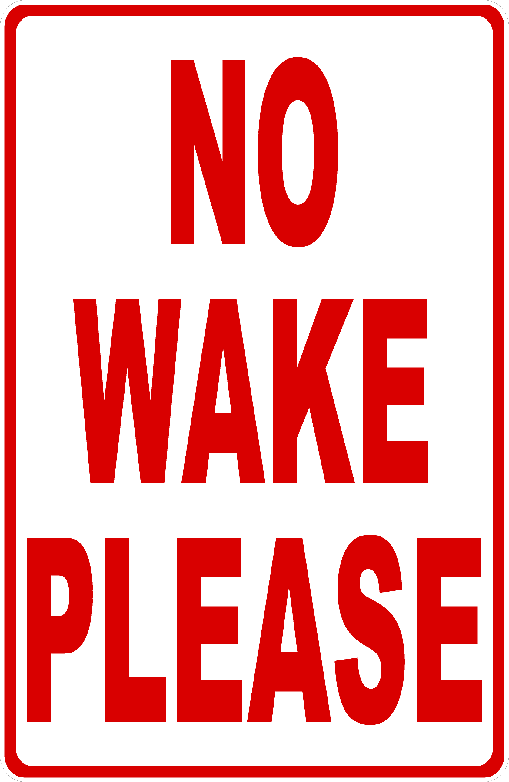 No Wake Please Sign – signs by salagraphics