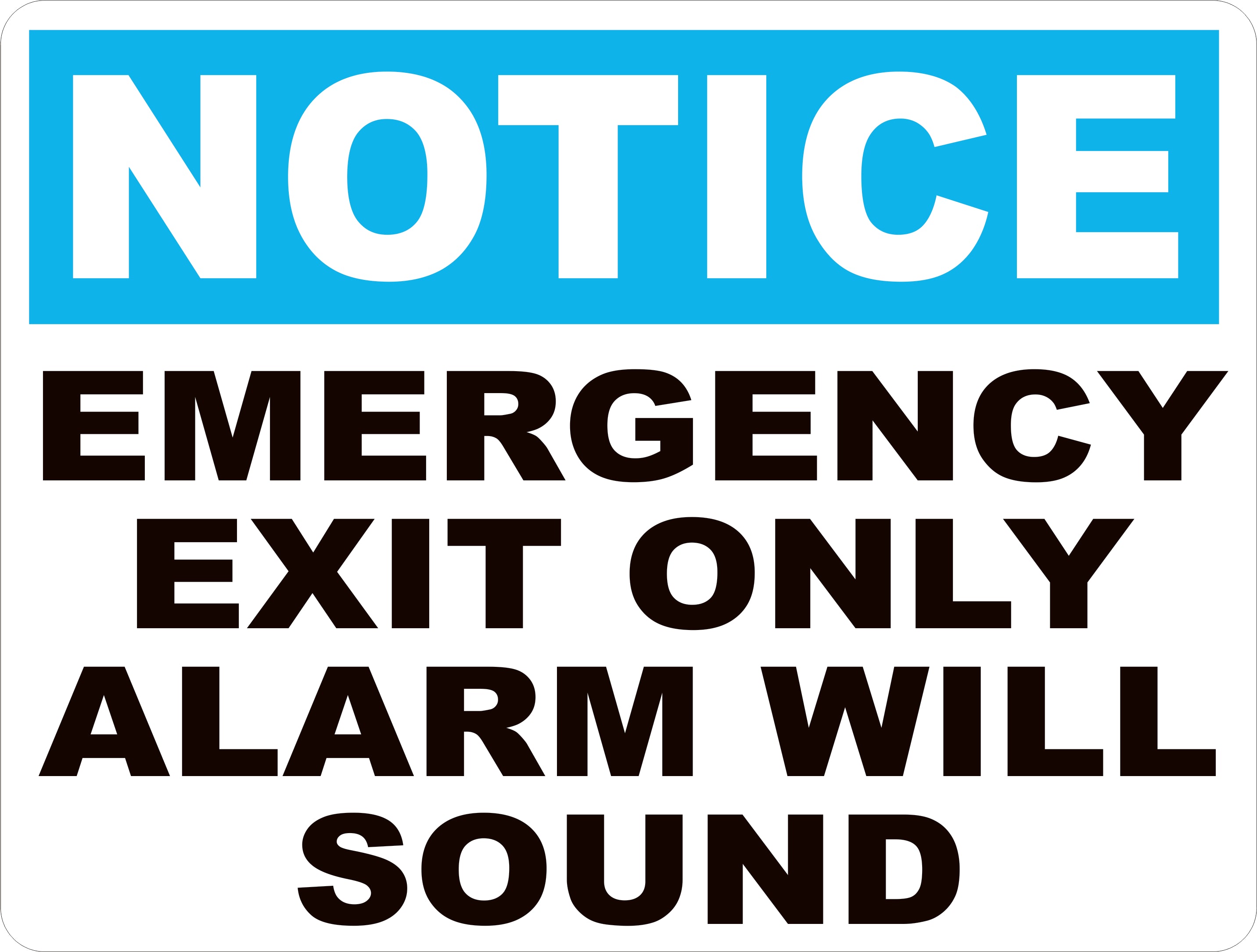 Emergency Exit Only Sign Printable