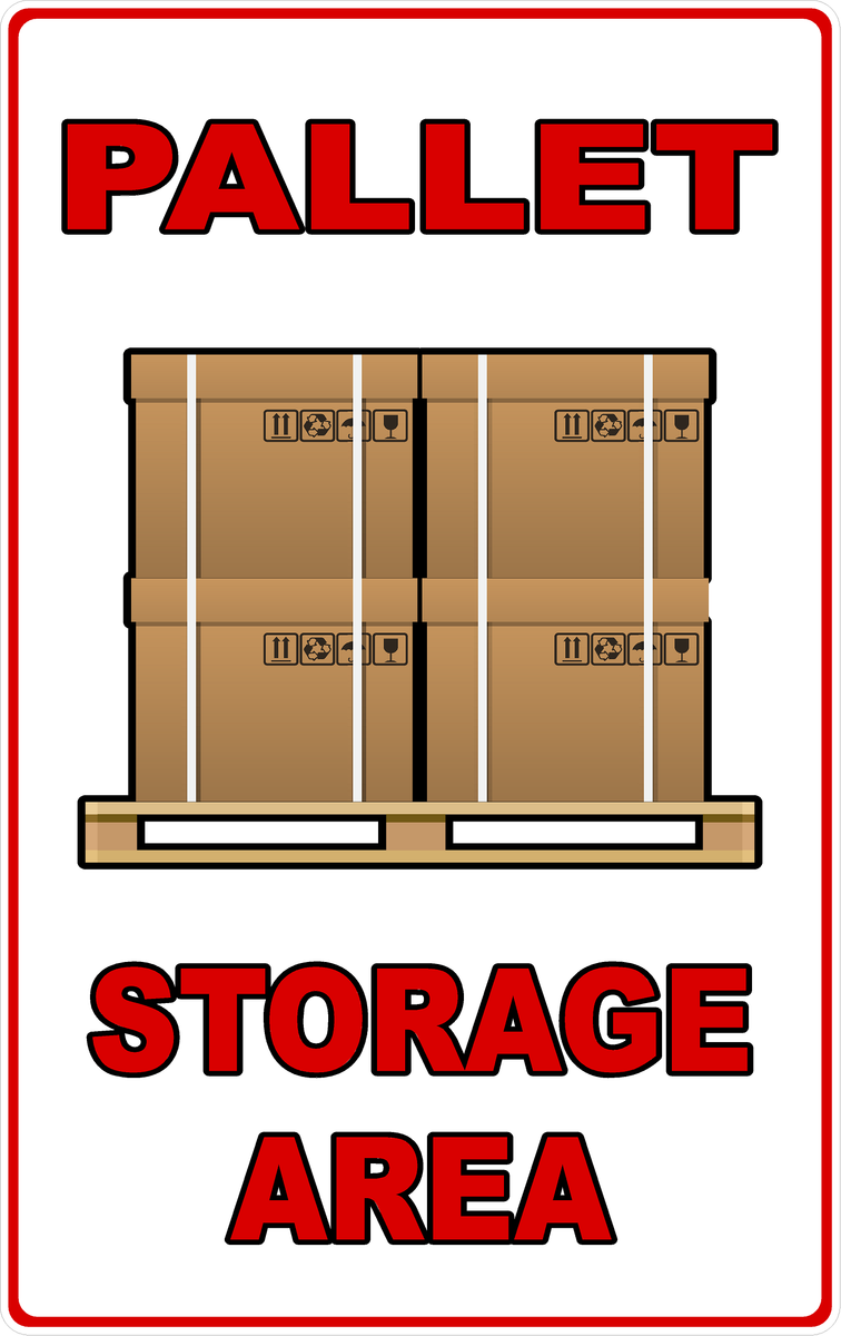 Pallet Storage Area Decal. Multi-Pack – Signs by SalaGraphics