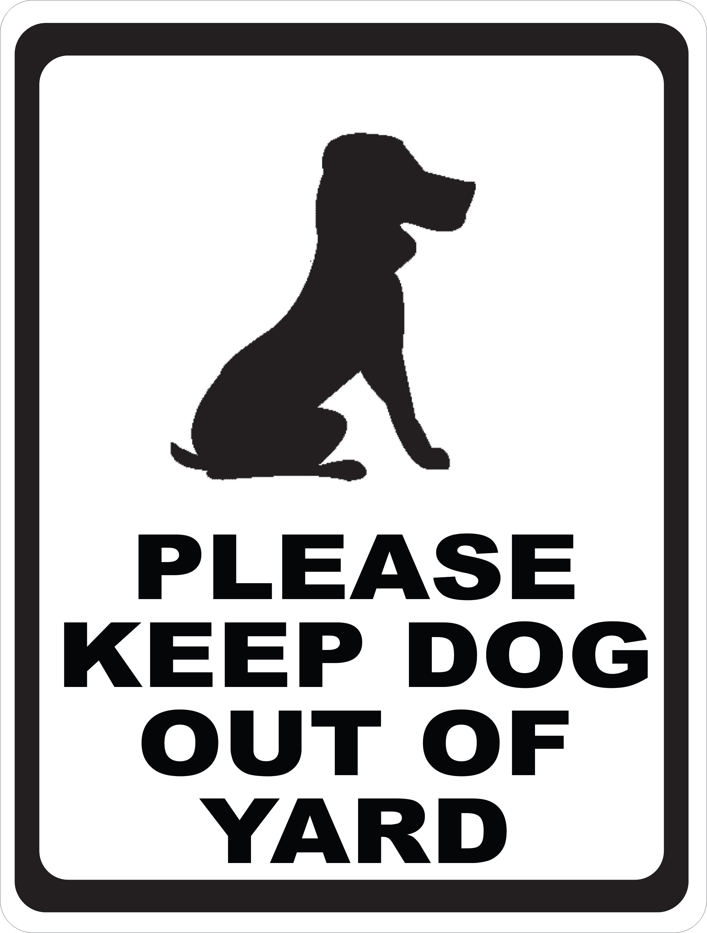 Please Keep Dog Out Of Yard Sign – signs by salagraphics