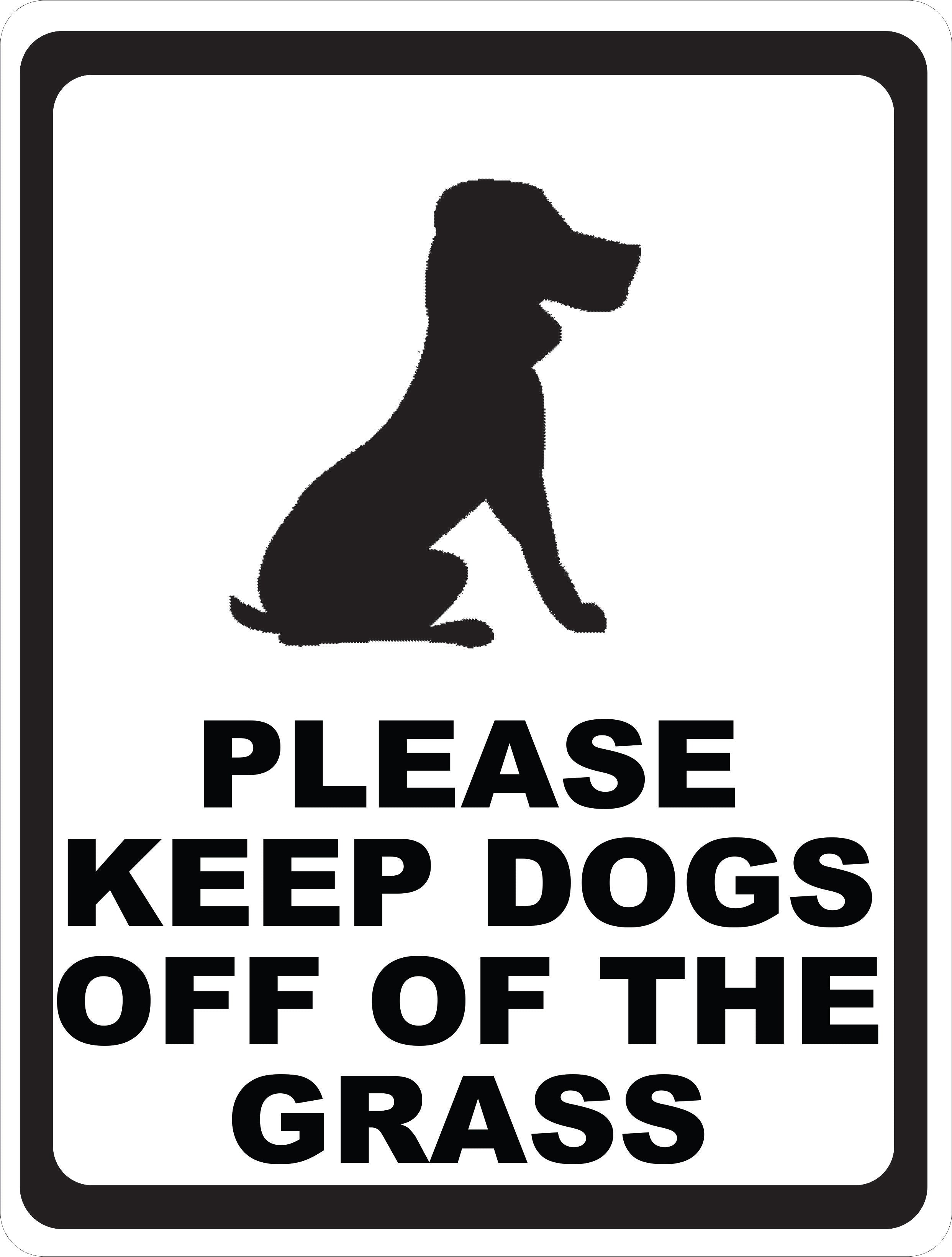 Please Keep Dogs Off of The Grass Sign – signs by salagraphics