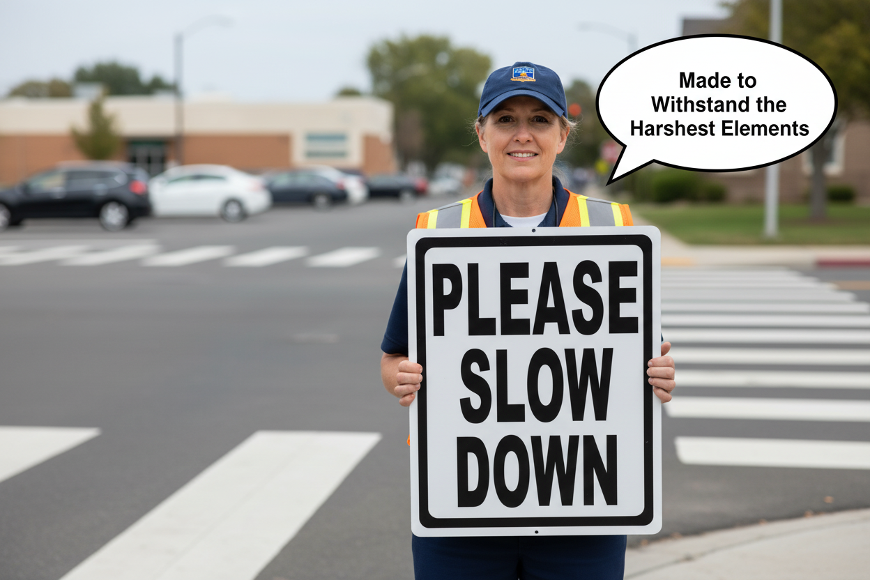 Please Slow Down Sign – signs by salagraphics