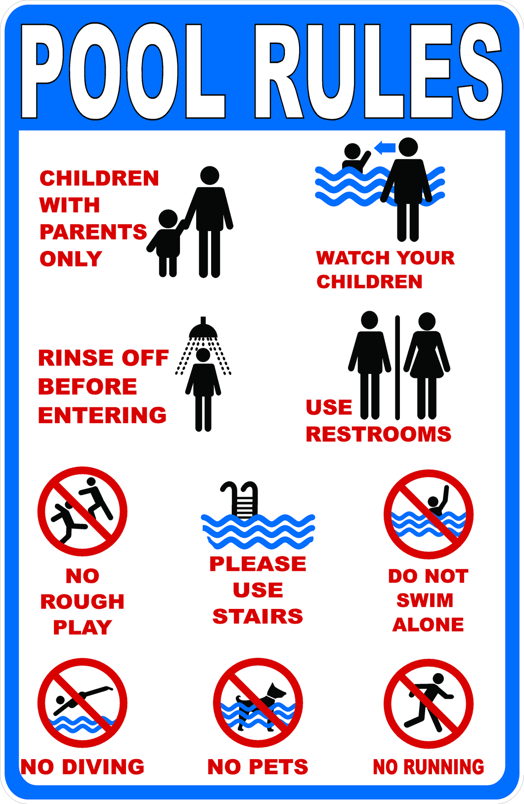 Pool Rules Sign – Signs by SalaGraphics