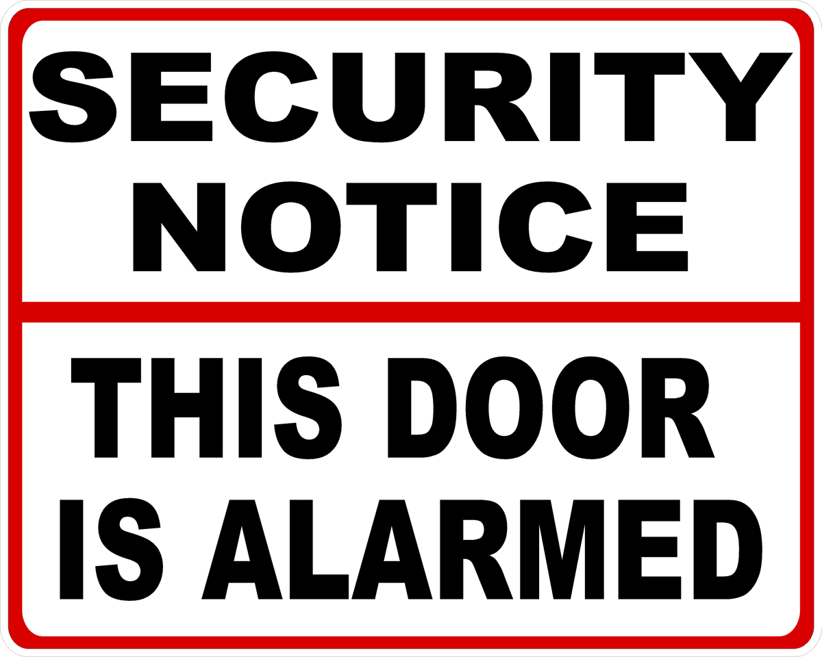 Security Notice This Door is Alarmed Decal Multi-Pack – Signs by ...