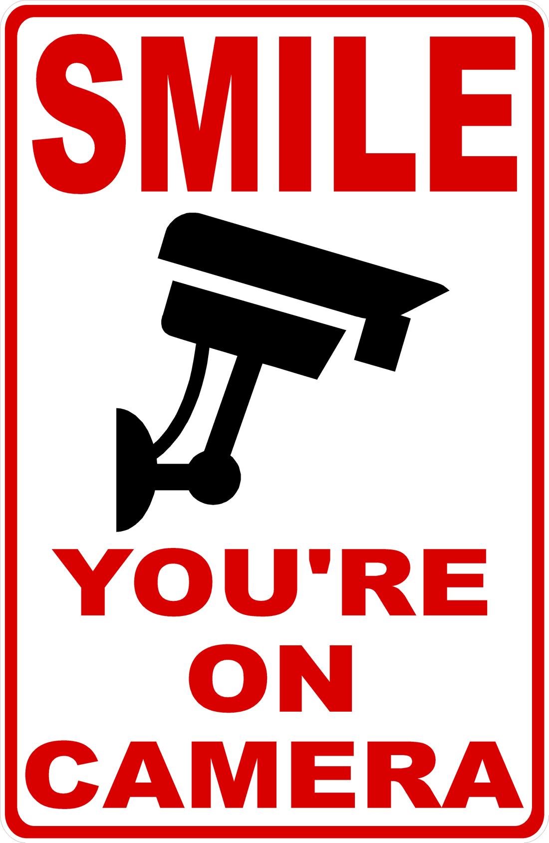 Smile You're on Camera Sign – signs by salagraphics