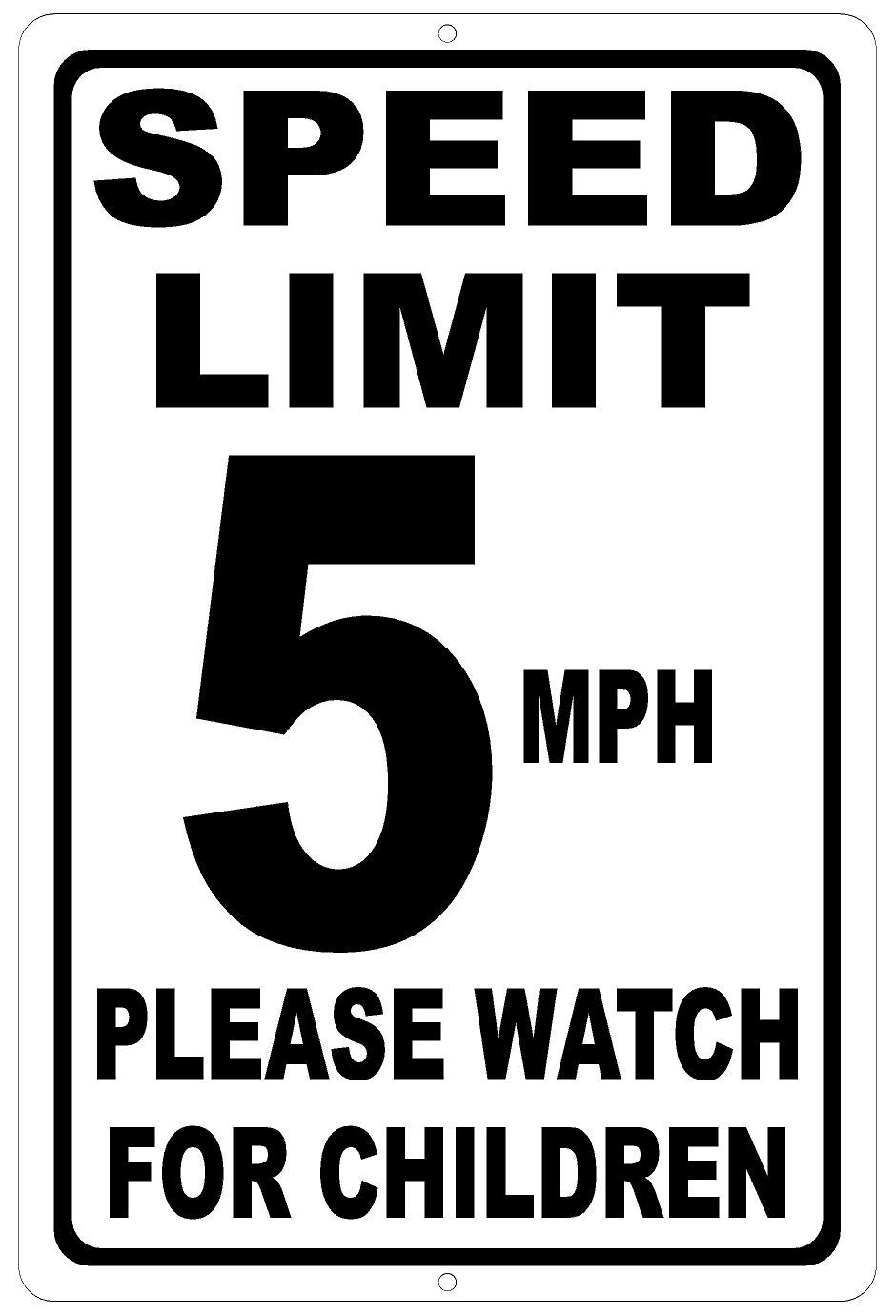 Speed Limit (Choice) MPH Please Watch for Children Sign – signs by ...