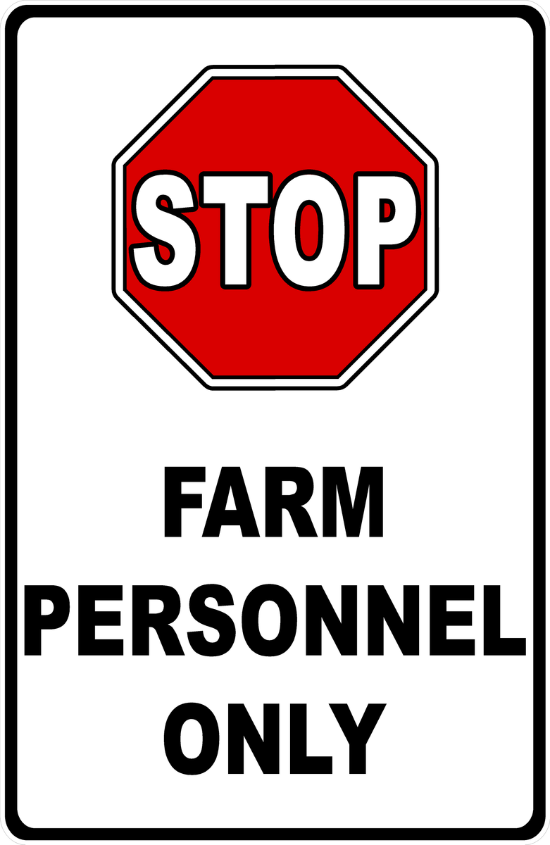Stop Farm Personnel Only Sign – Signs by SalaGraphics