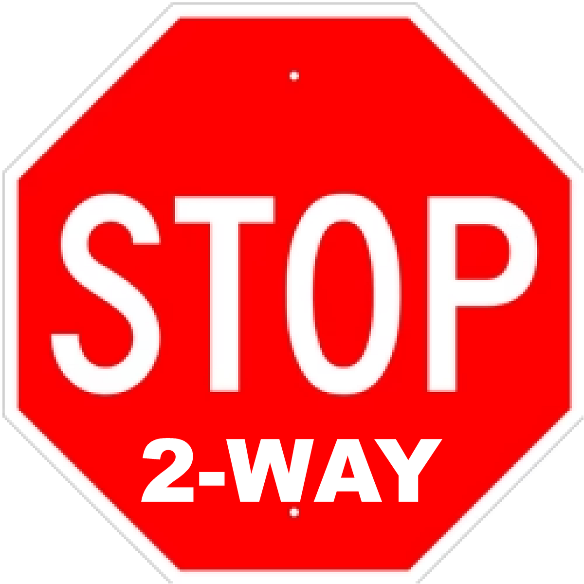 Stop Sign Two-Way – Signs by SalaGraphics
