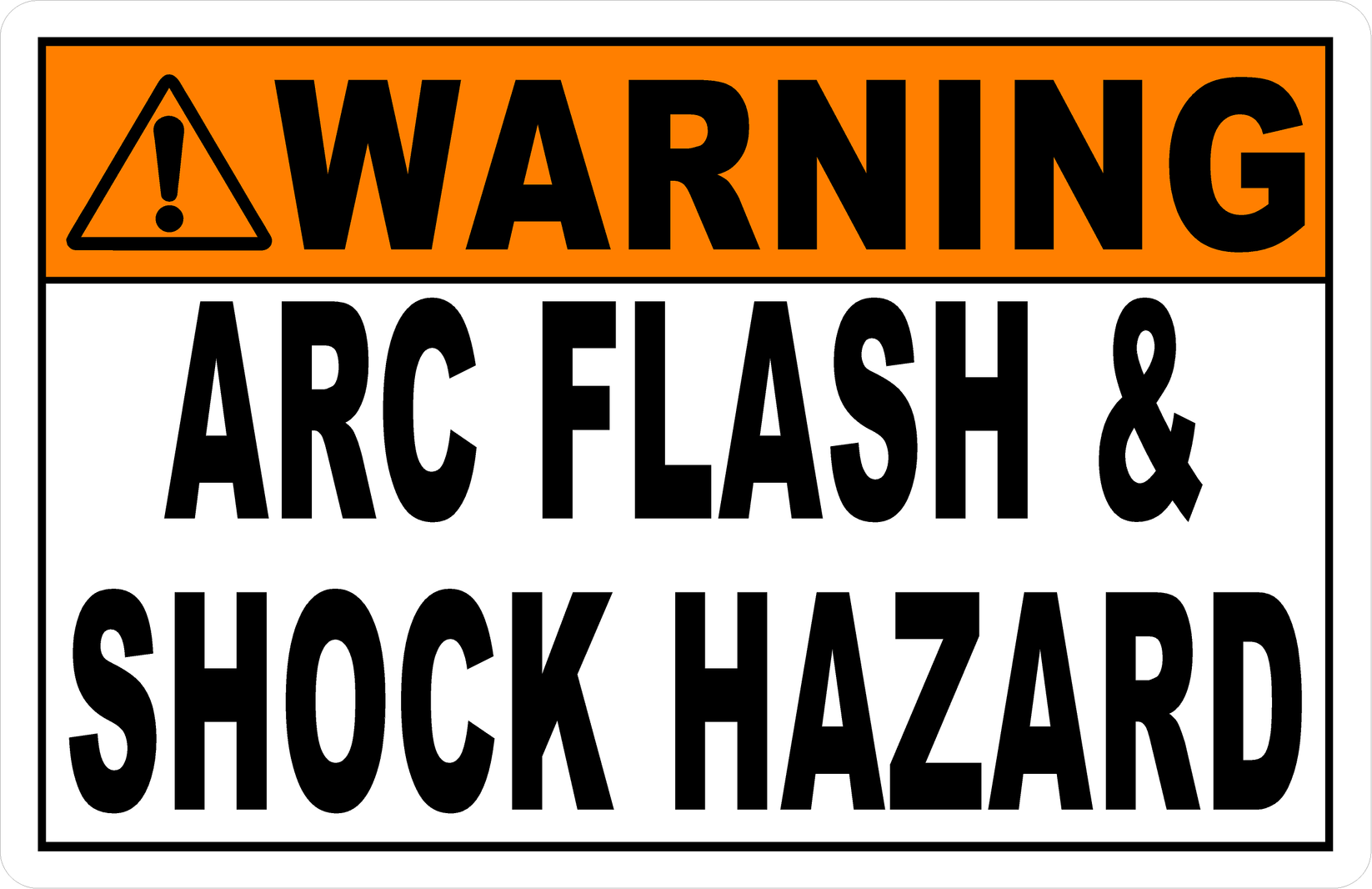 Warning Arc Flash and Shock Hazard Sign – signs by salagraphics