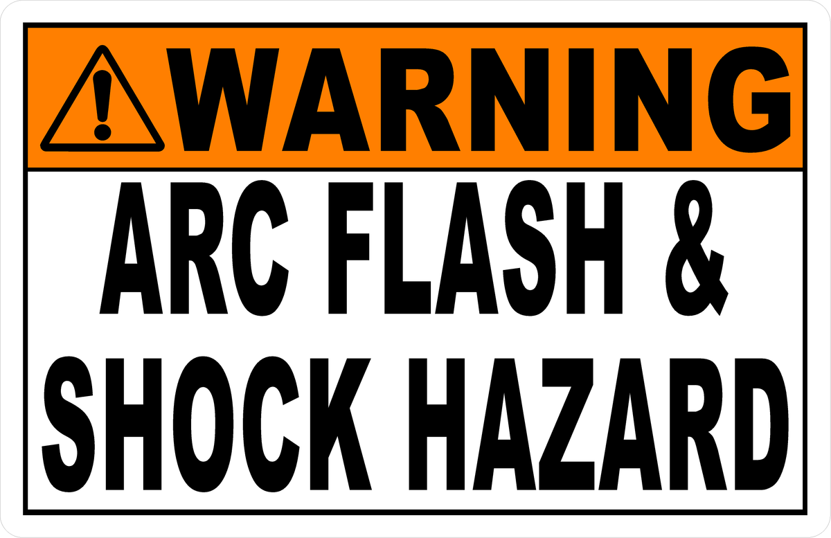 Warning Arc Flash and Shock Hazard Sign – Signs by SalaGraphics