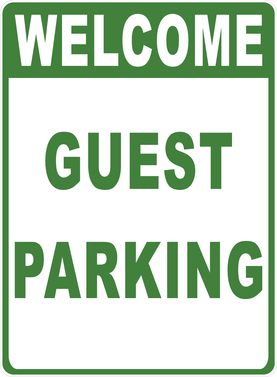 Welcome Guest Parking Sign – Signs by SalaGraphics