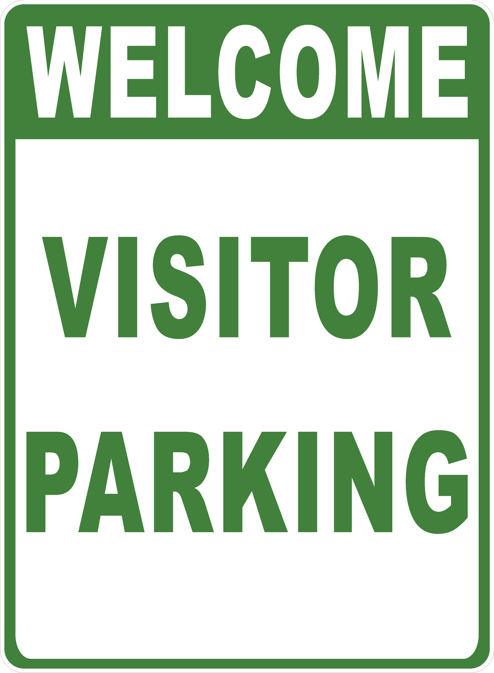 Welcome Visitor Parking Sign – signs by salagraphics