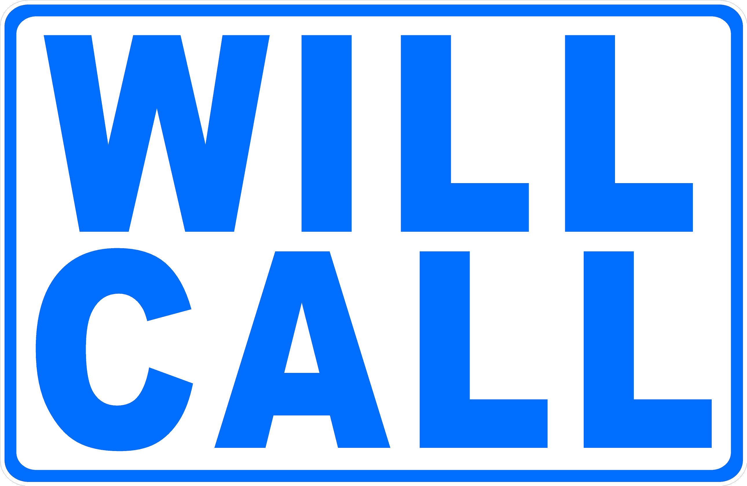 Will Call with Optional Directional Arrow Sign – Signs by SalaGraphics