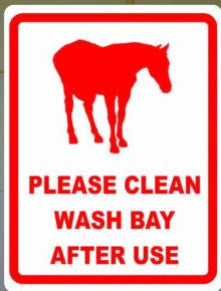Please Clean Wash Bays After Use Sign – Signs by SalaGraphics