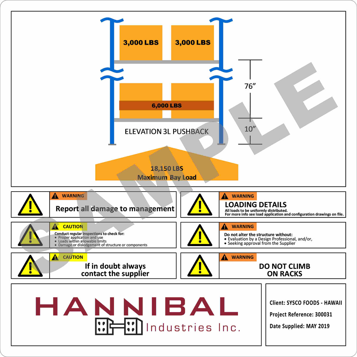 Custom PVC Warehouse Rack Hanging Sign – Signs by SalaGraphics