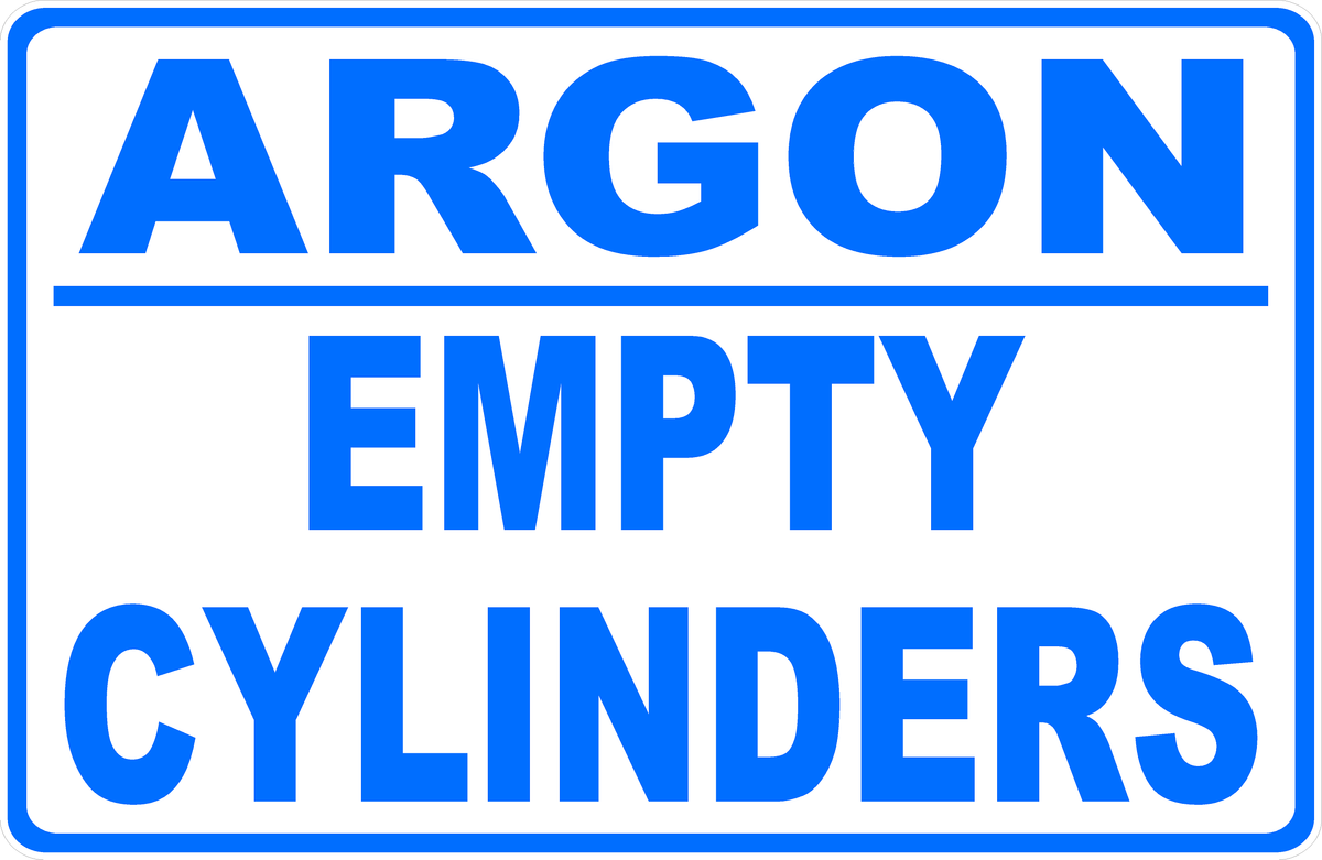 Argon Empty Cylinders Sign – Signs by SalaGraphics
