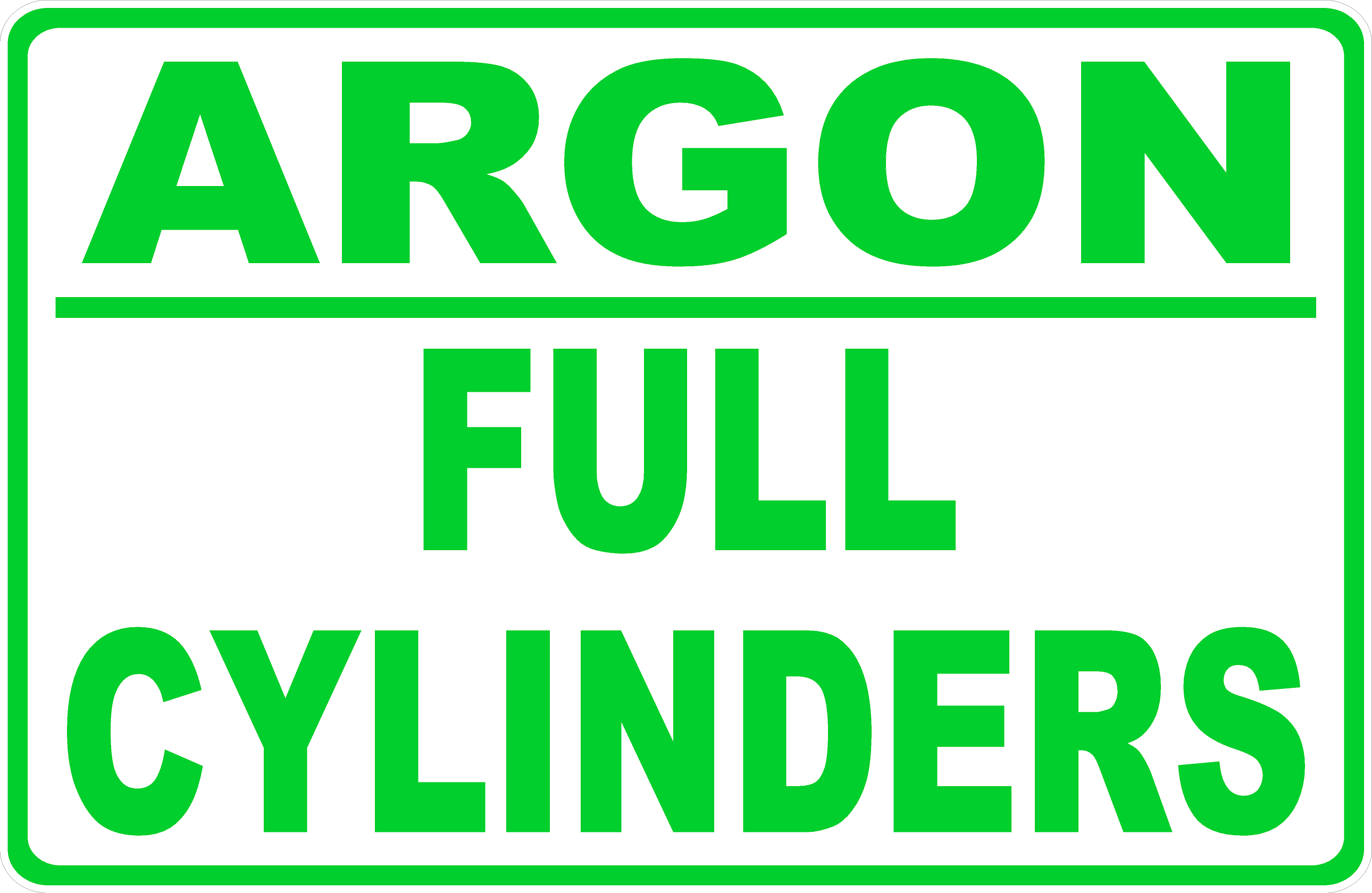 Argon Full Cylinders Sign – Signs by SalaGraphics