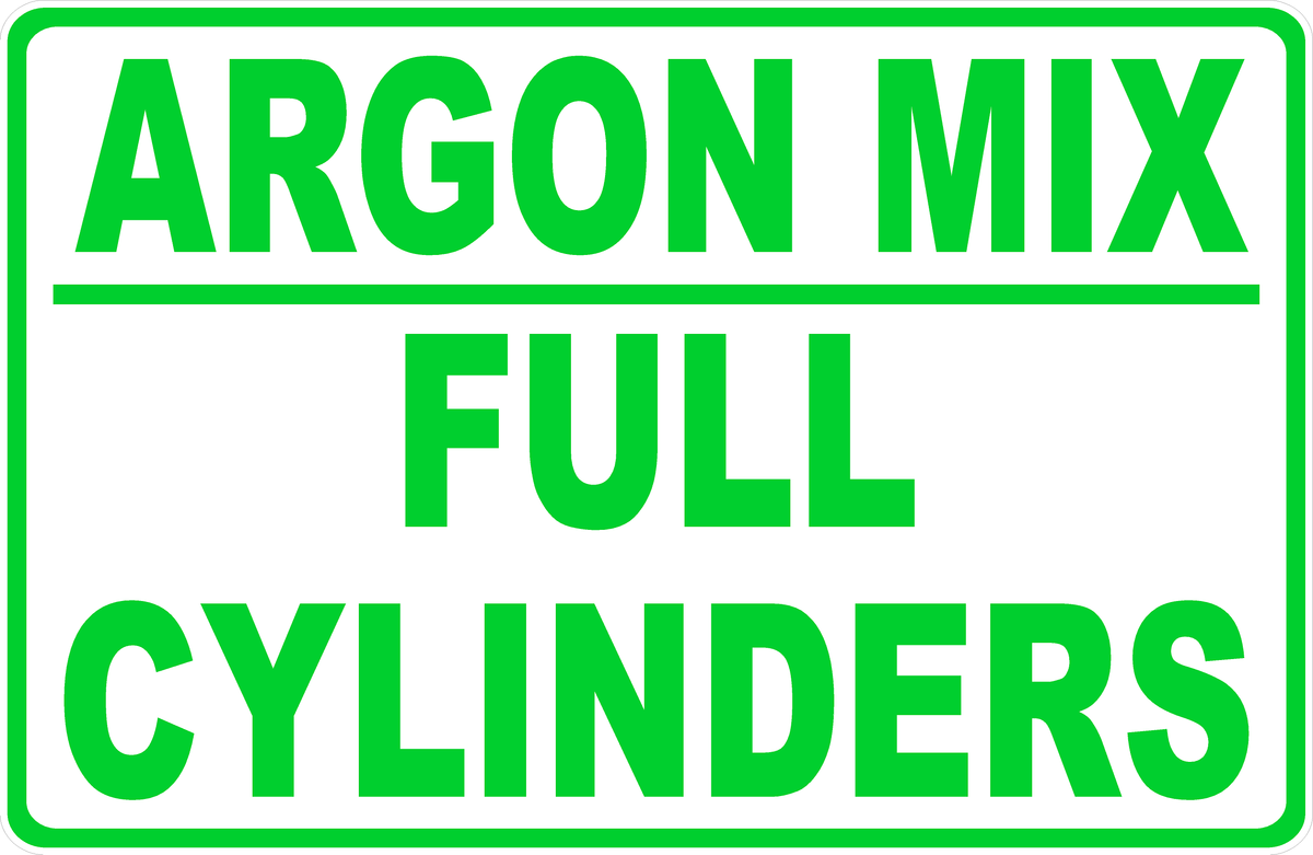 Argon Mix Full Cylinders Sign – Signs by SalaGraphics