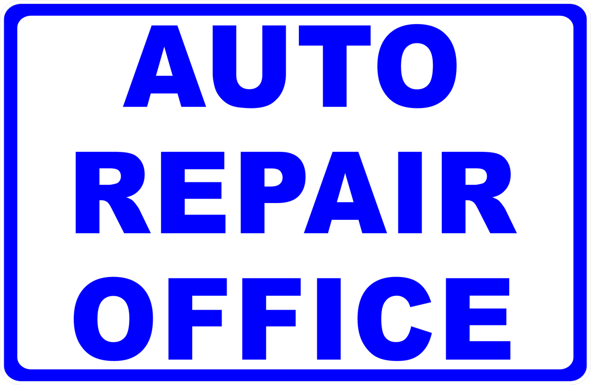 Auto Repair Office Sign – Signs by SalaGraphics