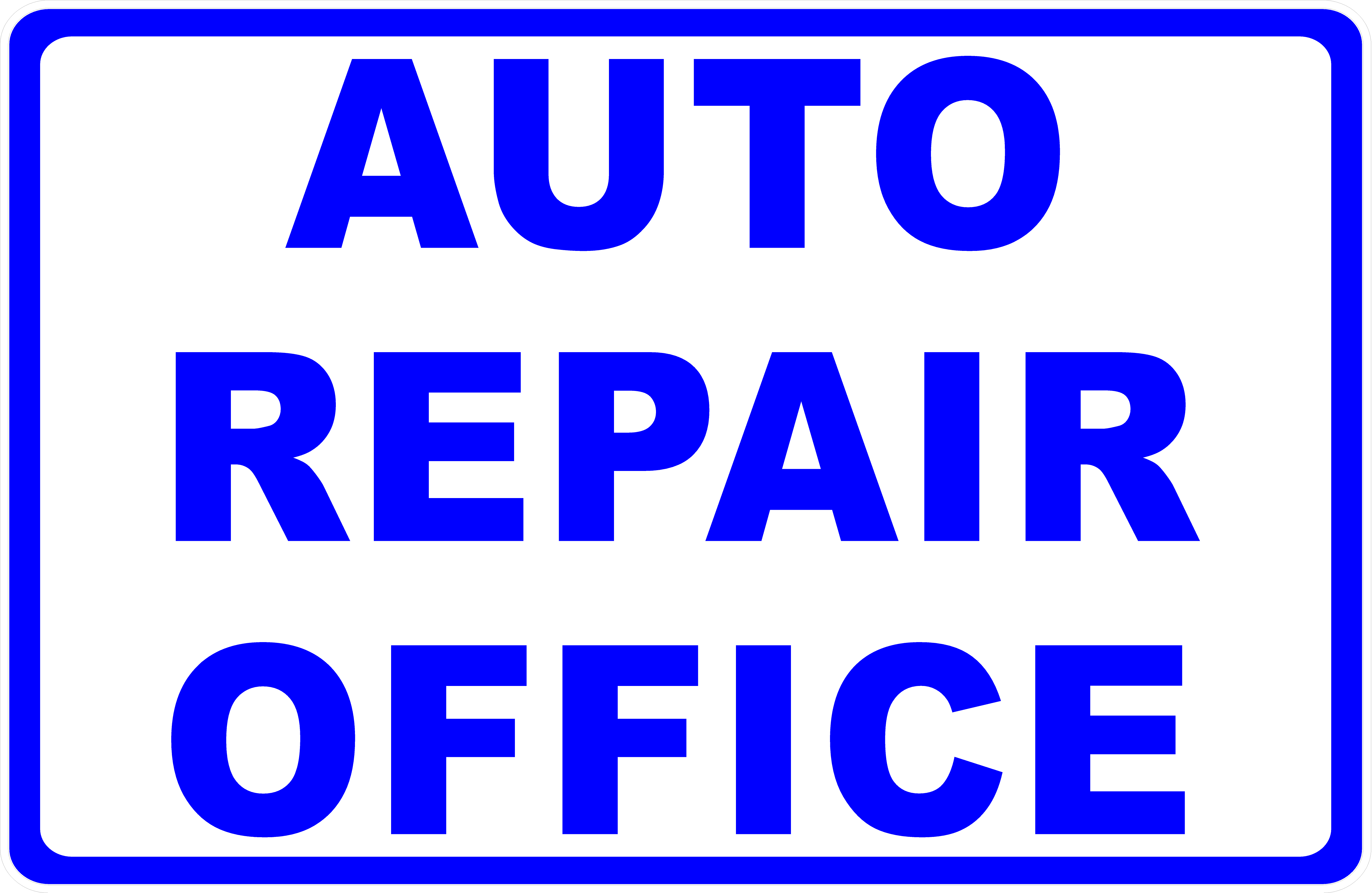 Auto Repair Office Sign – Signs by SalaGraphics